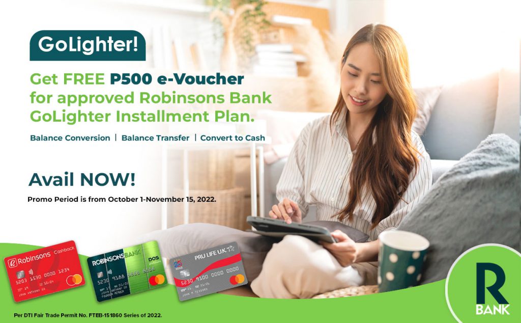 GoLighter Installment Plan Promo | Robinsons Bank