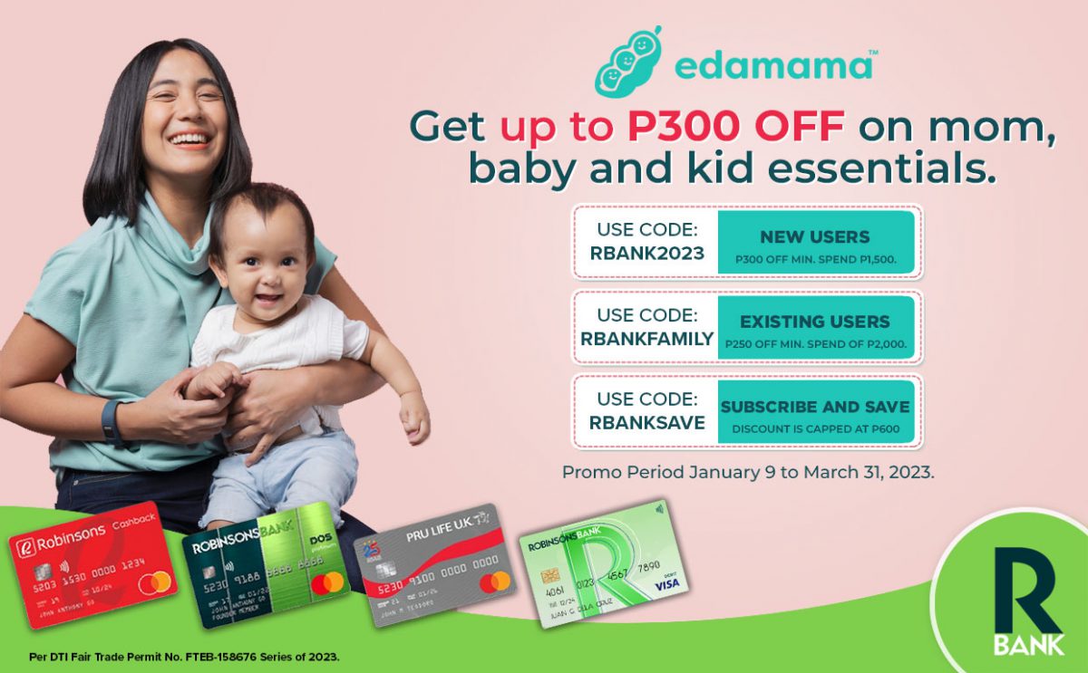 Edamama Discount Promo | Robinsons Bank