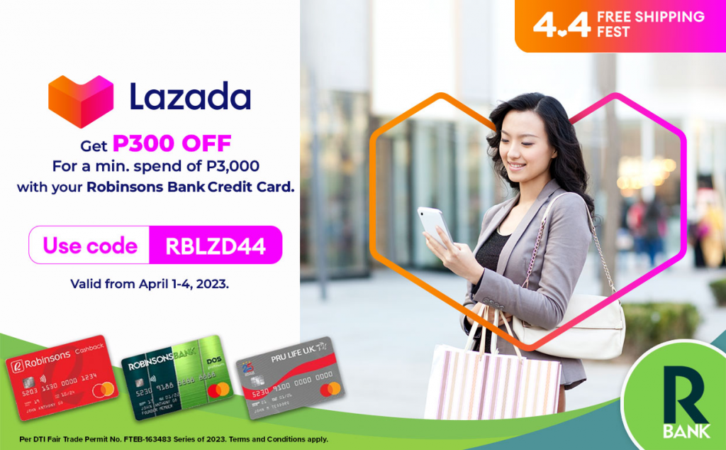 Lazada 4.4 Free Shipping Fest | Robinsons Bank