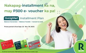GoLighter Installment Plan Promo | Robinsons Bank