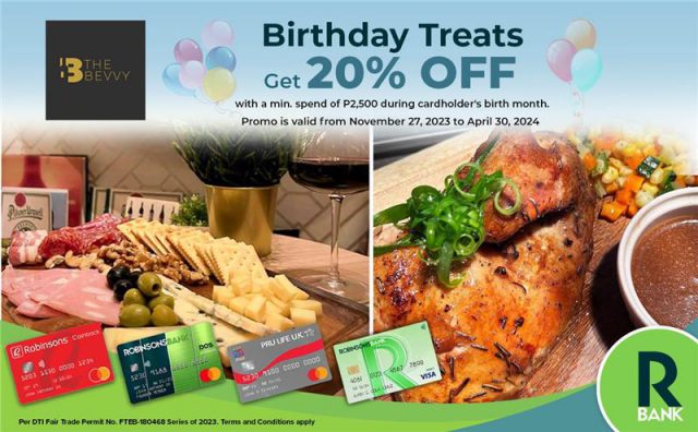 The Bevvy x RBank Birthday Promo | Robinsons Bank